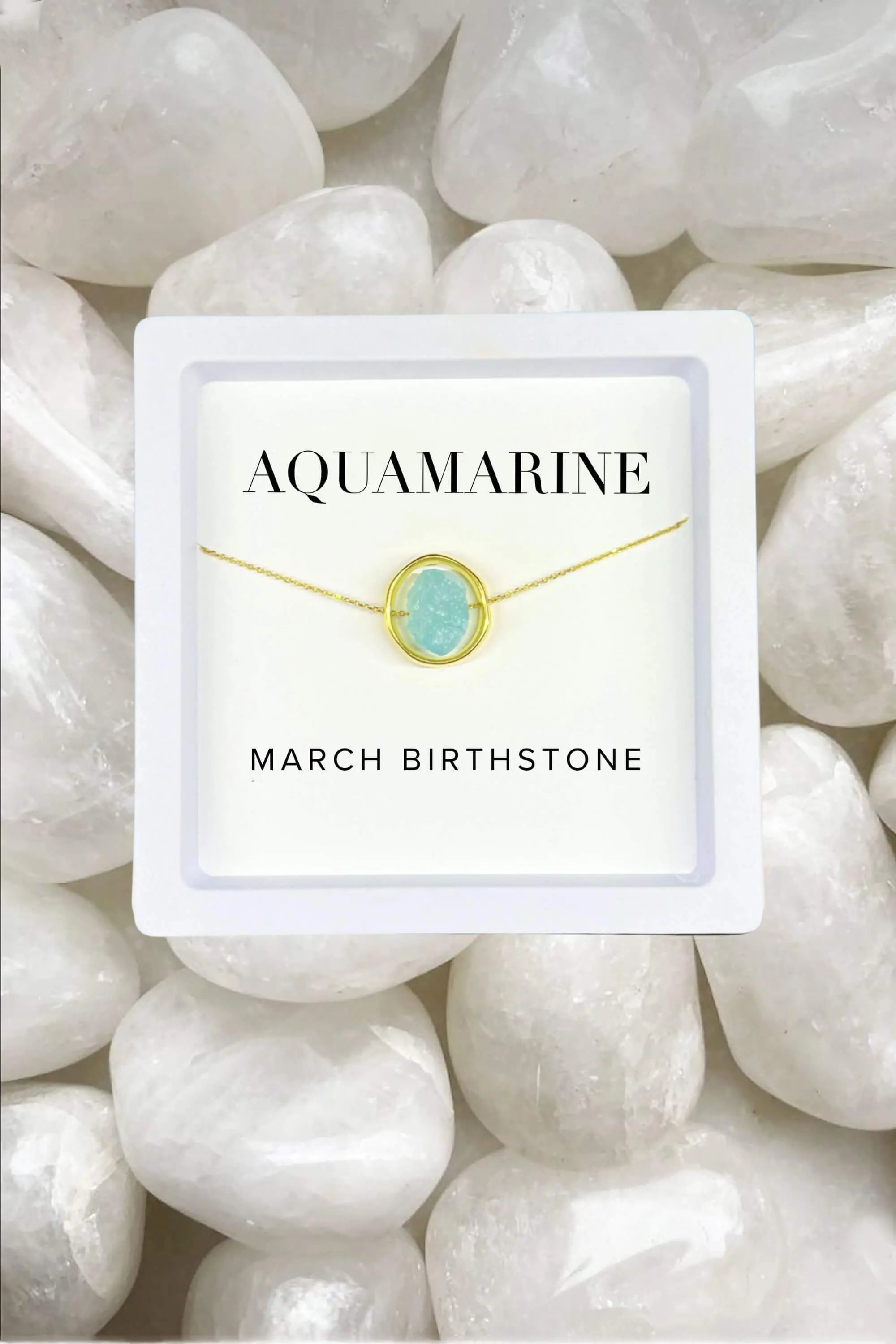 March Birthstone Necklace – Plus Soda